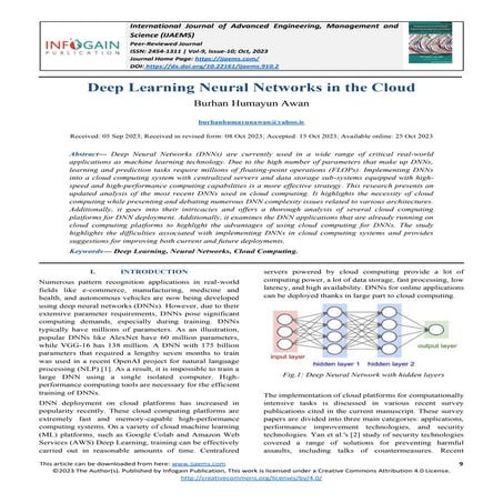 Deep Learning Neural Networks in the Cloud | PDF