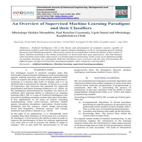 An Overview of Supervised Machine Learning Paradigms and their ...