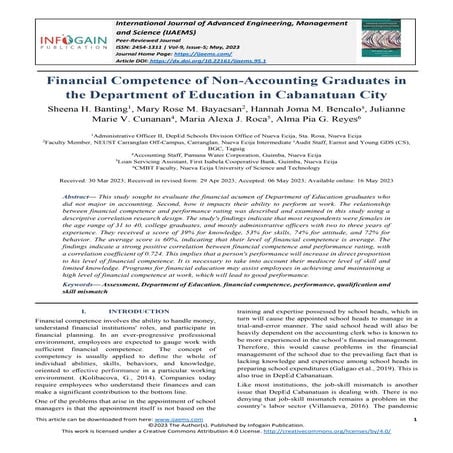 Financial Competence of Non-Accounting Graduates in the Department of ...