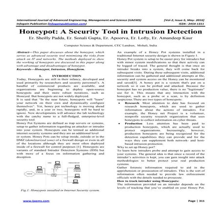 Honeypot: A Security Tool in Intrusion Detection | PDF