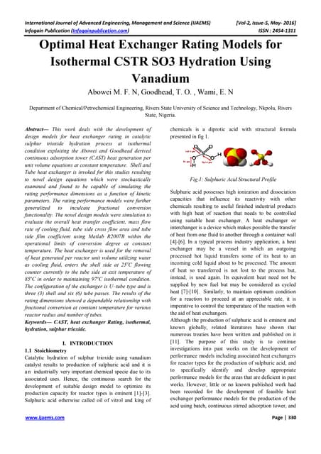 Modeling and Simulation ofa Water Gas Shift Reactor operating at a low ...