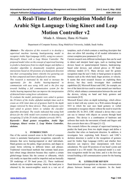 Real time Myanmar Sign Language Recognition System using PCA and SVM | PDF