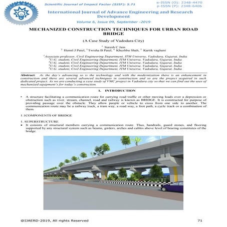 MECHANIZED CONSTRUCTION TECHNIQUES FOR URBAN ROAD BRIDGE | PDF | Civil Engineering Industry ...