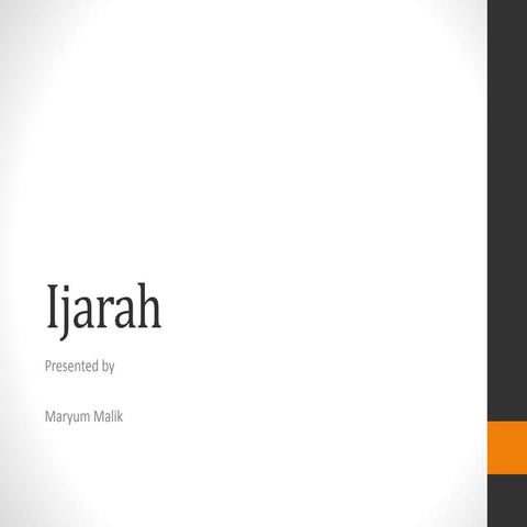 Ijarah | PPTX