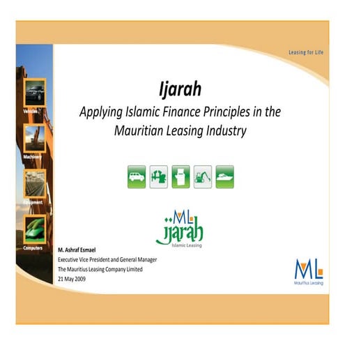 Ijarah : Implementing Islamic Financial Principles In The Mauritius ...