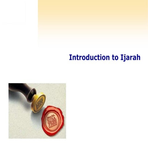 Ijarah INTRODUCTION | PPTX
