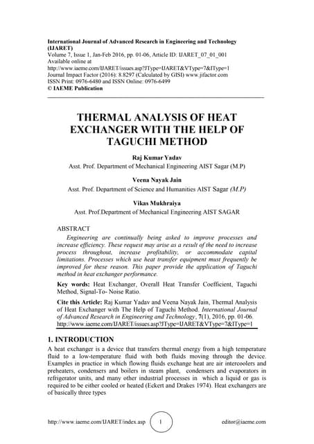 analysis of heat exchanger by LMTD method | PPTX | Physics | Science