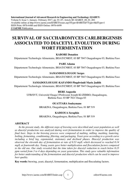 Dynamic Heat Transfer Modeling And Simulation Of Biomass Fermentation During Beer Processing Pdf