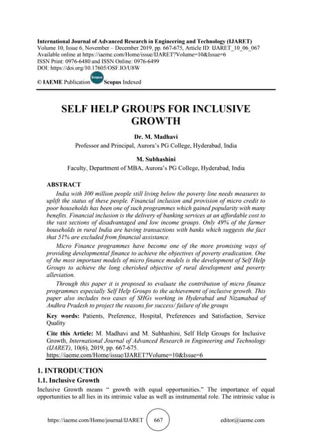 Economics class-12-project-on-self-help-group | PDF