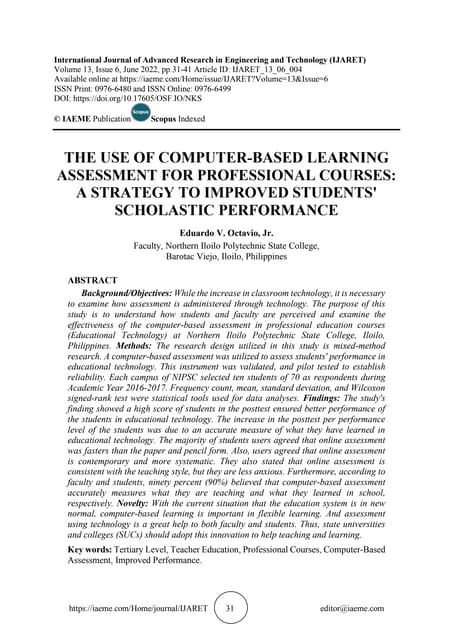 Factors affecting students’ continuance intention to use teaching performance assessment ...