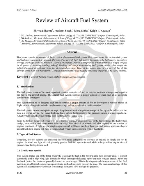 Aircraft Fuel System | PPT