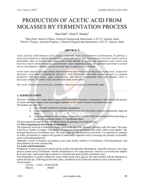 Acetic acid fermentation[1] | PPT