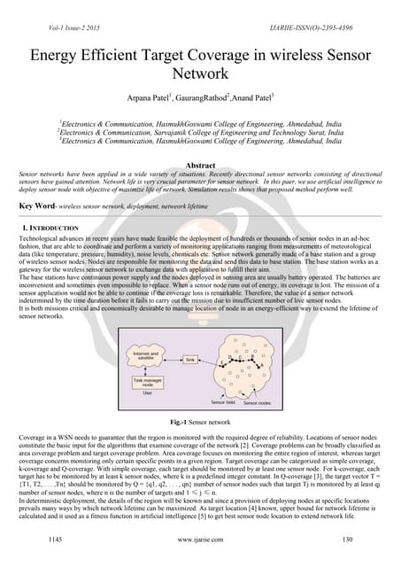 Energy Efficient Target Coverage In Wireless Sensor Network Pdf