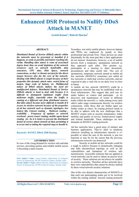 cyber security DOS attack using NS2 ppt content | PPT