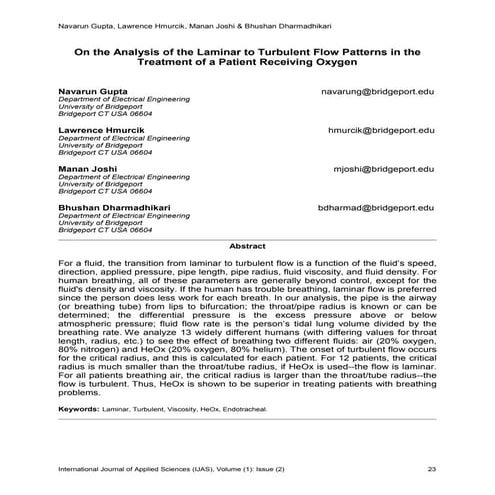 Bunnell History and High Frequency Jet Ventilator Theory | PDF
