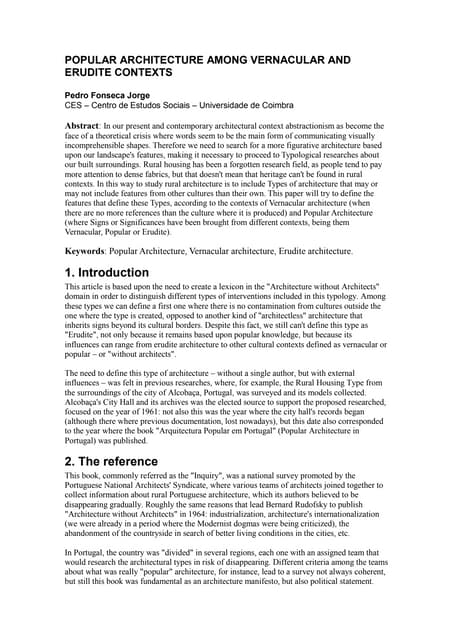 Analyzing Architectural Types And Themes As A Design Method | PDF ...