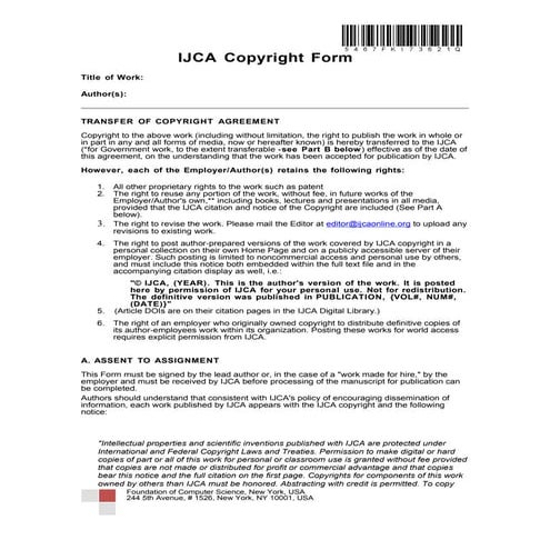 Ijca copyright form | DOC