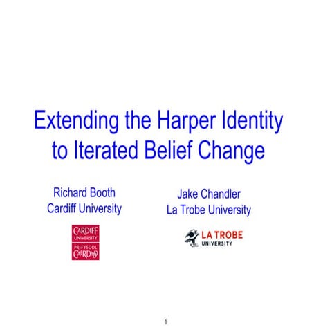 Extending the Harper Identity to Iterated Belief Change (IJCAI version ...