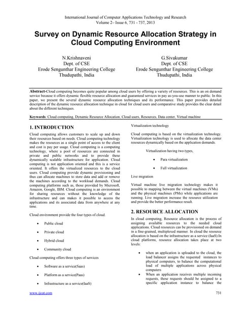 Dynamic Resource Allocation Using Virtual Machines For Cloud Computing Environment Pdf