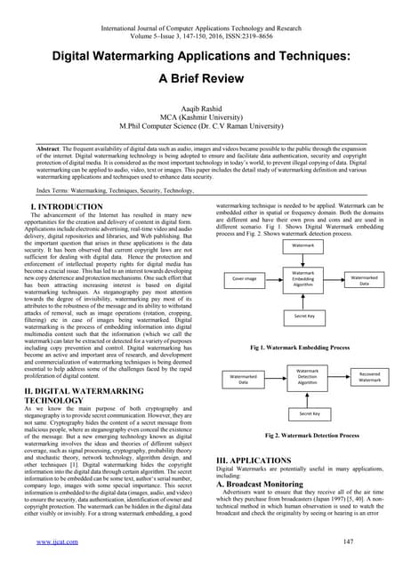 Digital watermarking | PPTX | Internet | Computing