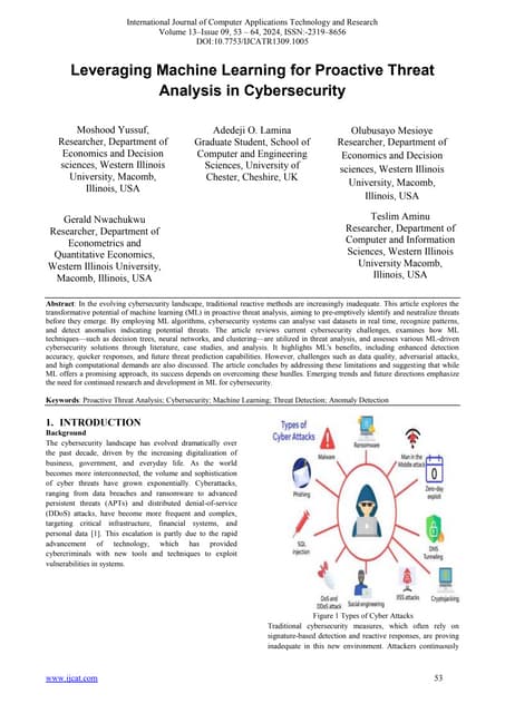 Cyber Attack Detection And Protection Using Machine Learning Algorithm
