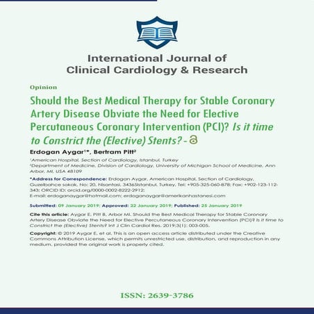 International Journal of Clinical Cardiology & Research | PDF | Heart ...