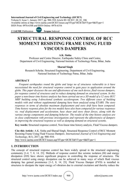 IRJET- Seismic Study of Multi-Storey Structure with Fluid Viscous Dampers using Etabs | PDF