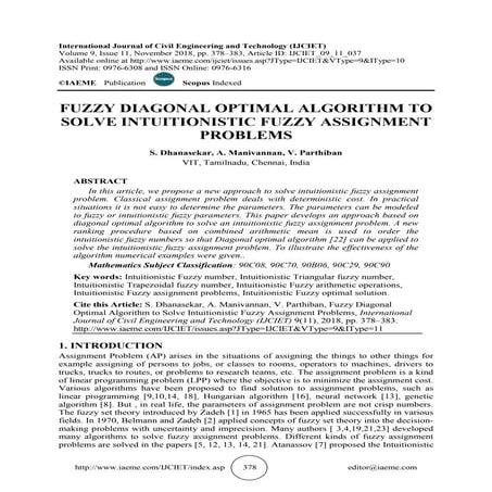 Fuzzy Diagonal Optimal Algorithm To Solve Intuitionistic Fuzzy