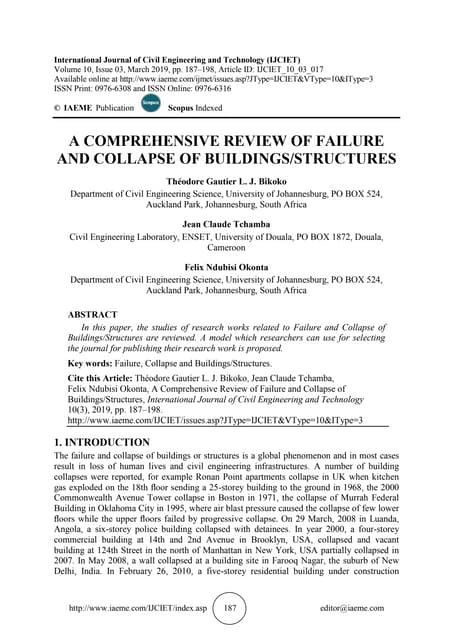 Building Failures and its Causes- Theory of structures | PPT
