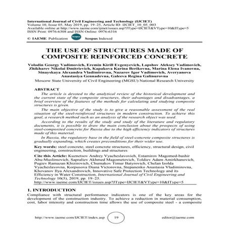 THE USE OF STRUCTURES MADE OF COMPOSITE REINFORCED CONCRETE | PDF