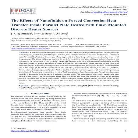 The Effects of Nanofluids on Forced Convection Heat Transfer Inside Parallel Plate Heated with ...