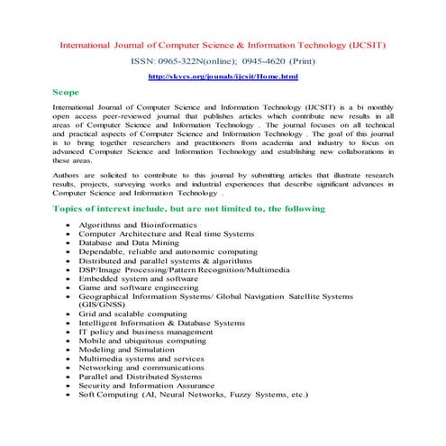 Computer science journal | PPTX