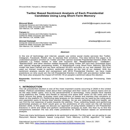 Twitter Based Sentiment Analysis of Each Presidential Candidate Using ...