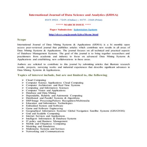 Ijdsa | DOCX | Databases | Computer Software and Applications