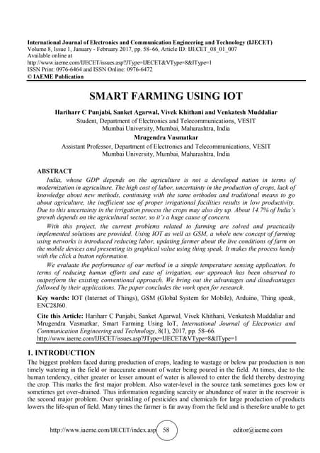 Agrithozhan - Development of Android Application for Smart Farming | PDF | Agriculture | Industries