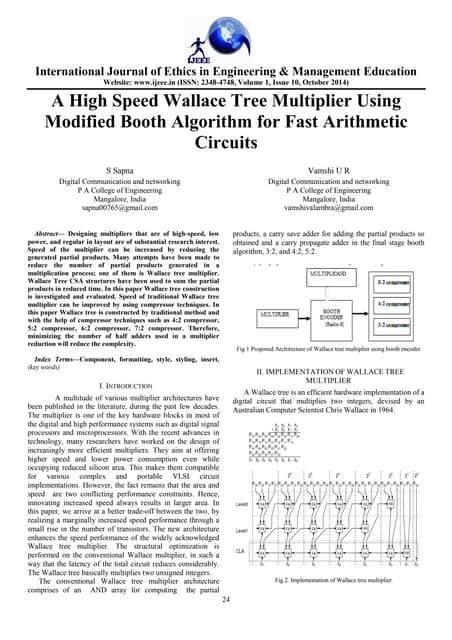 DESIGN OF RADIX-8 BOOTH MULTIPLIER USING KOGGESTONE ADDER FOR HIGH SPEED ARITHMETIC APPLICATIONS ...