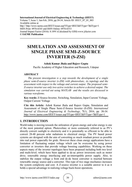 Modeling And Simulation Of Closed Loop Controlled Parallel Cascaded 8228