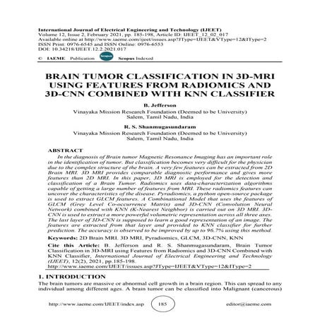 Brain Tumor Classification In 3d Mri Using Features From Radiomics And