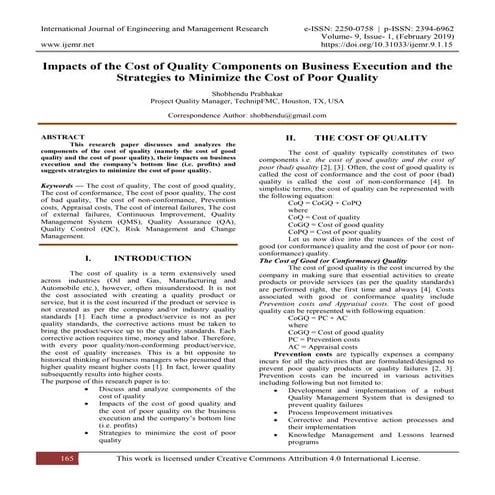 Cost of quality | PPTX