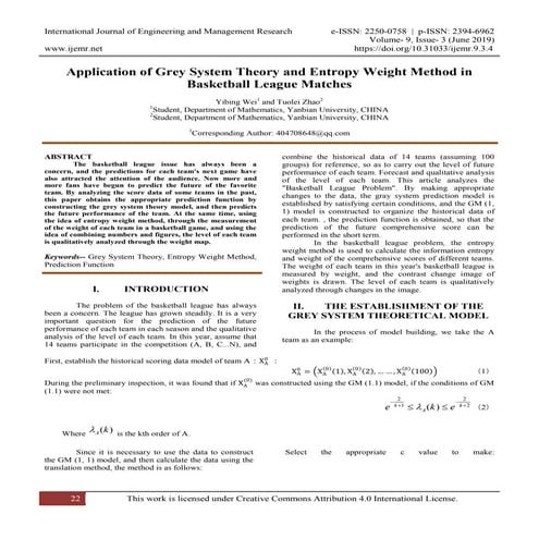 Application of Grey System Theory and Entropy Weight Method in ...