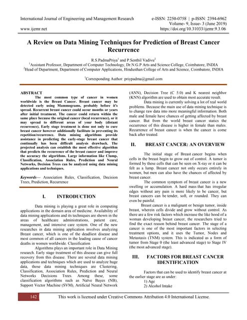 Predictive modeling for breast cancer based on machine learning algorithms and features ...