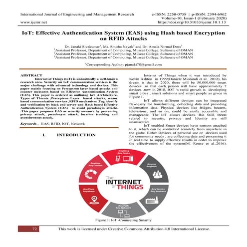 Iot Effective Authentication System Eas Using Hash Based Encryption