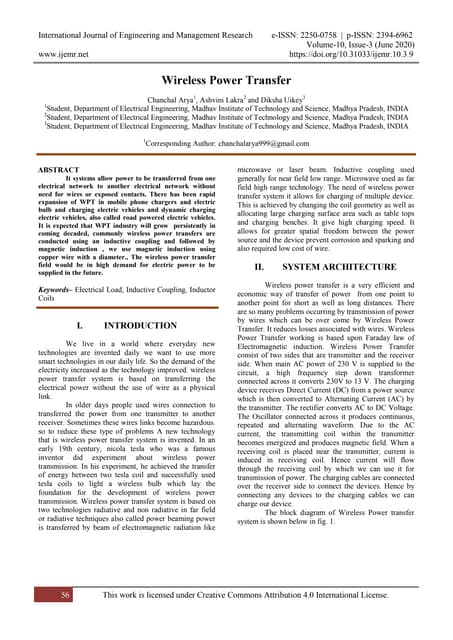Wireless Power Transfer | PPTX