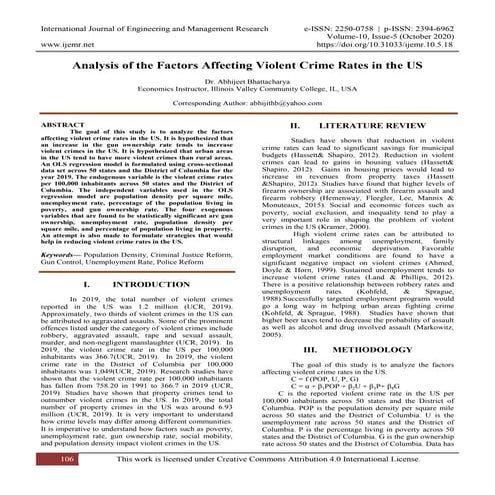 Data Analysis on Crime Rate | PDF