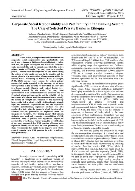 Corporate social responsibility practices of private commercial banks in bangladesh | PDF