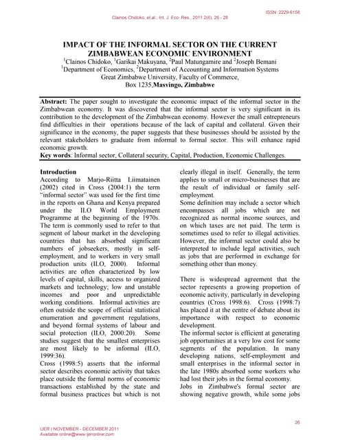 Formal vs informal sectors | PPTX