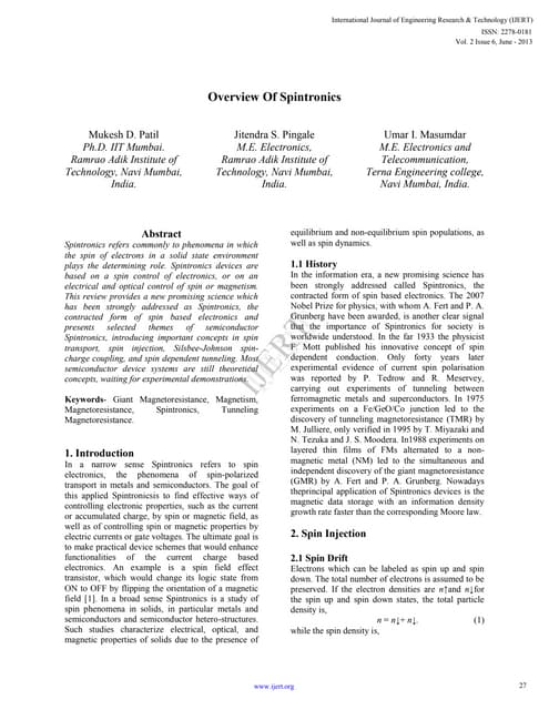 SpinFET | PDF