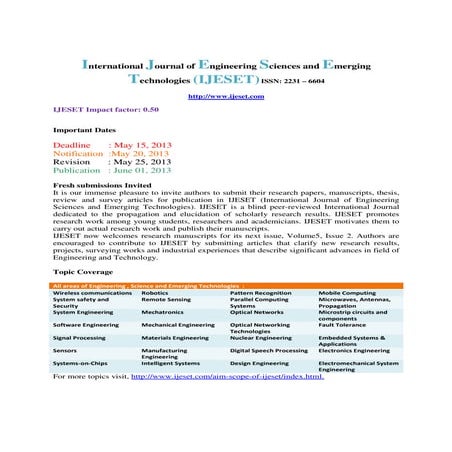 IJESET CFP academic journal | PDF