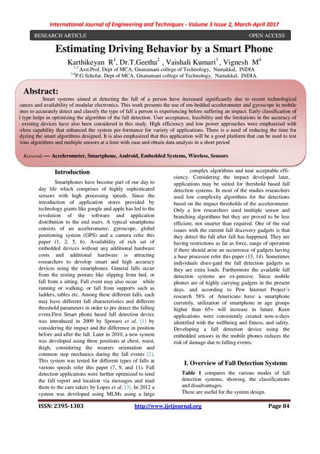 Fall detection and prevention among elderly persons. | PPTX