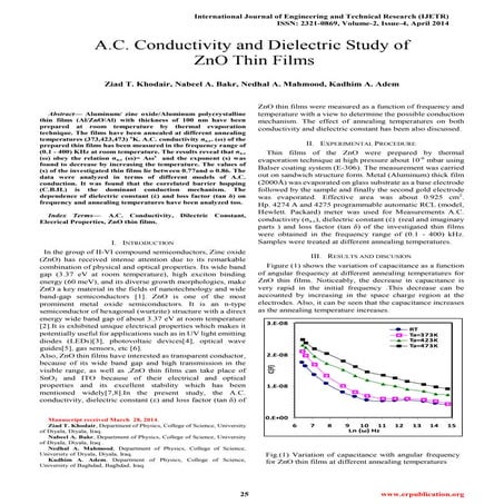 Effect of annealing temperature on dc electrical conductivity ...